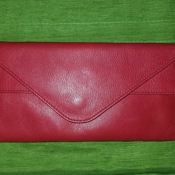 Desmo | Bags | Desmo Buttery Red Leather Envelope Wallet | Poshmark